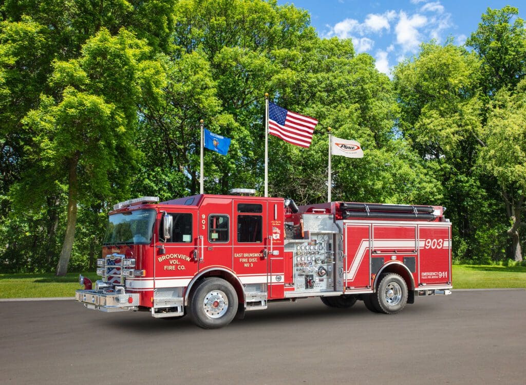 New Pierce Fire Truck - Enforcer Stainless Steel Pumper Delivered to ...